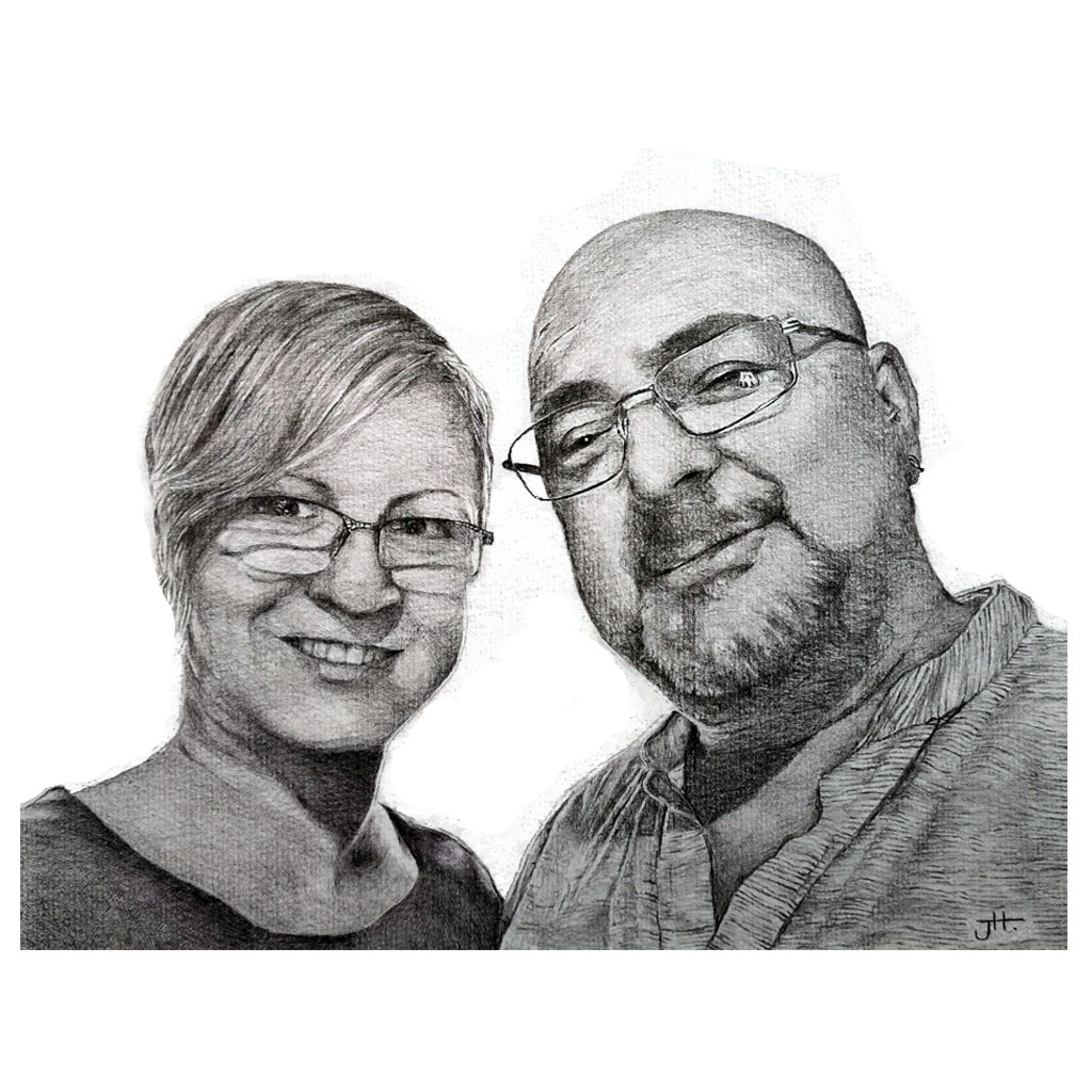 Biro Portraits Dorset, Hand-Drawn People Portrait Artist Jess Harris